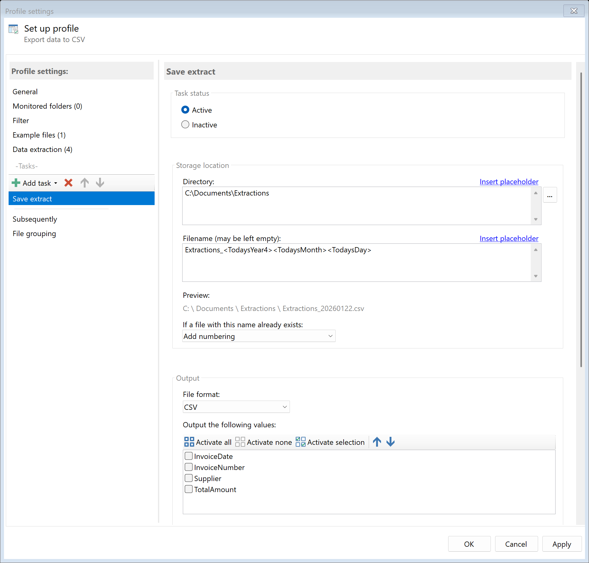 Automatic PDF Processor - Save Extractions